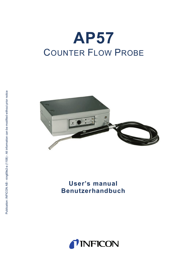 AP57 Counter Flow Probe | Manualzz