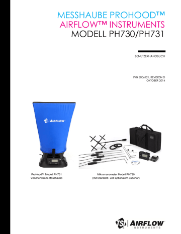 tsi PH731 Airflow Instruments ProHood Capture Hood Bedienungsanleitung ...