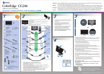 Eizo CG246 Setup guide | Manualzz