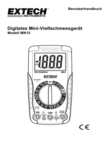 Extech MN15 Digitales Mini-Vielfachmessgerät Benutzerhandbuch | Manualzz