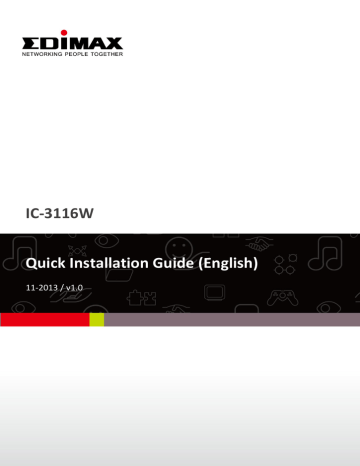 Edimax Network Camera IC-3116W Quick Installation Guide | Manualzz