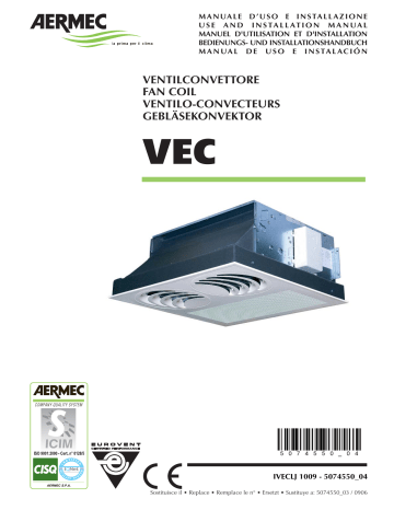 Aermec VEC 20 GL, VEC 50, VEC 40 GL, VEC Serie, VEC 30, VEC 30 GL, VEC ...