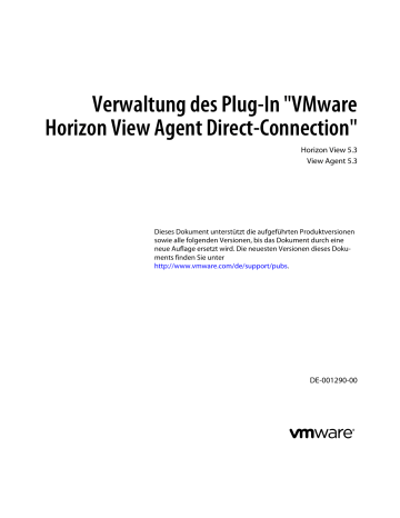 Horizon View Agent Direct-Connection 5.3 - Verwaltungshandbuch | Manualzz