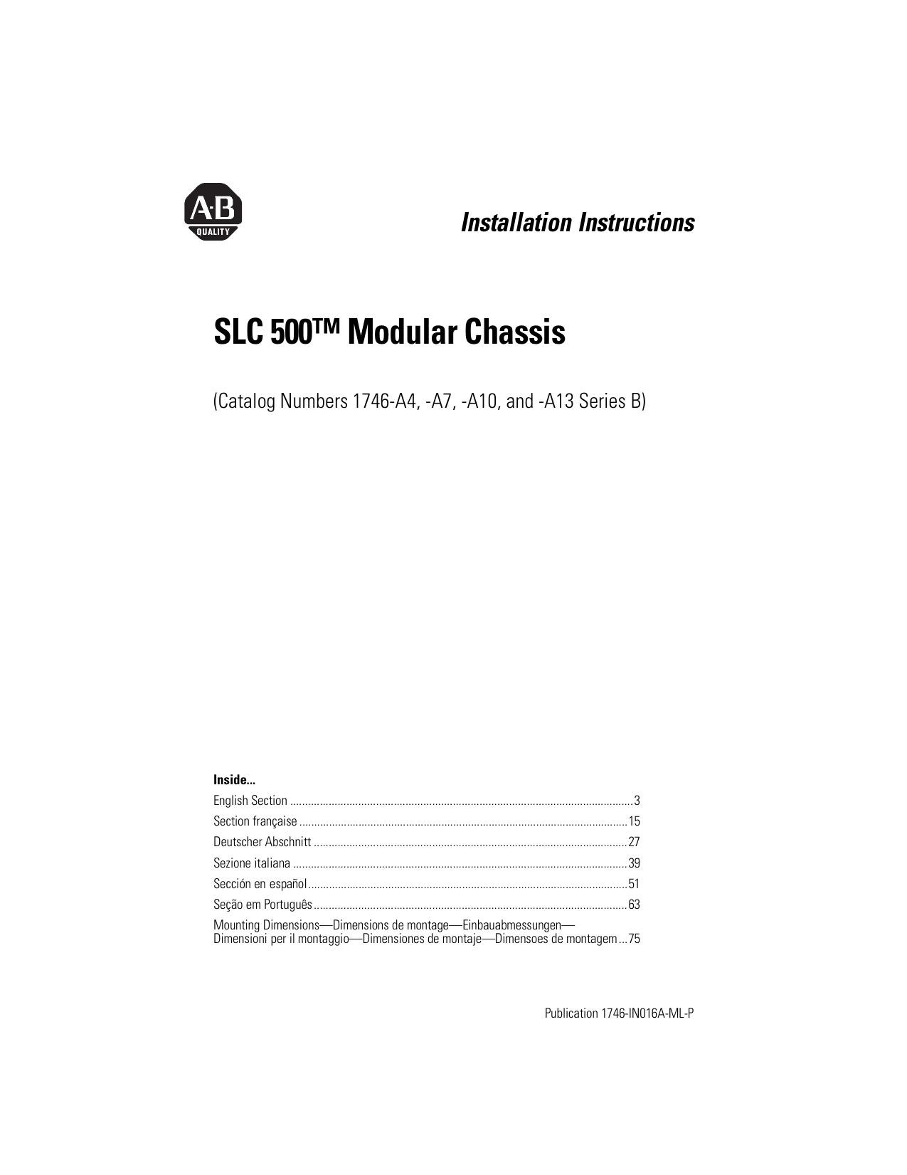 AB Quality series b Installation guide | Manualzz