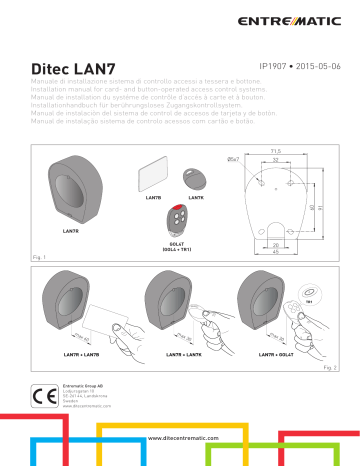 Entrematic Ditec LAN7 Installation manual | Manualzz