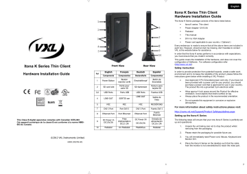 Vxl Itona K Series Installation guide | Manualzz