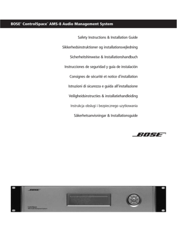 BOSE ControlSpace AMS-8 Installationshandbuch | Manualzz