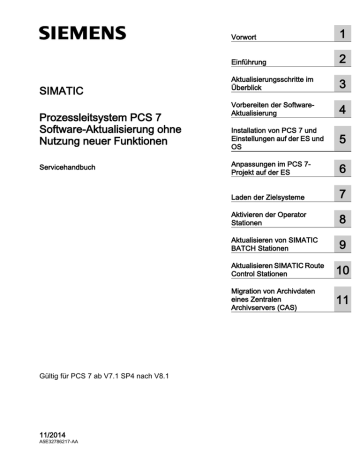 Prozessleitsystem PCS 7 Servicehandbuch | Manualzz