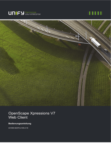 OpenScape Web Client Xpressions V7 Bedienungsanleitung | Manualzz