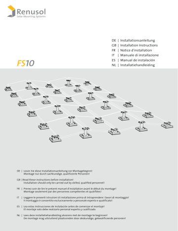 Renusol FS10 Solar Mounting System Installation Instructions | Manualzz