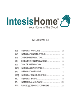 Intesis MH-RC-WiFi-1 - installation Guide, Quick start Guide