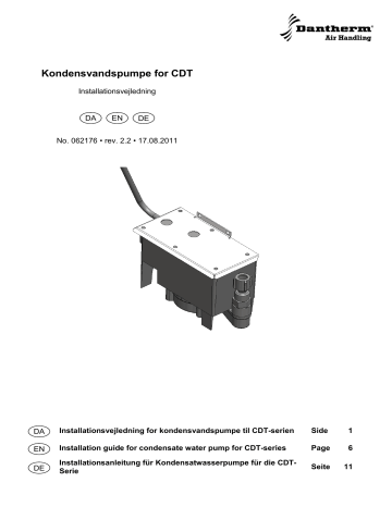 Dantherm CDT Series Installation manual | Manualzz