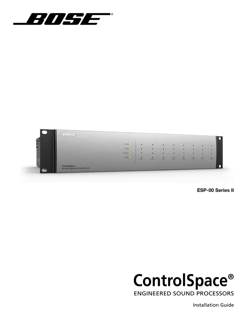 Bose Professional ControlSpace ESP-00 Series II Installation Guide | Manualzz