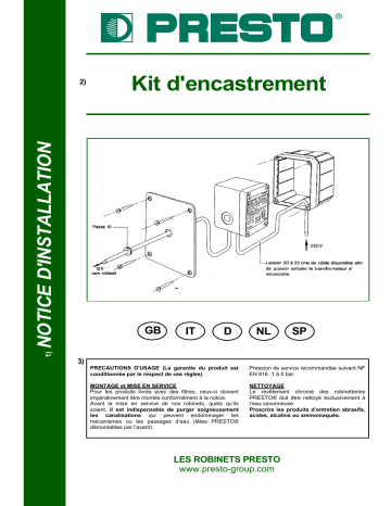 PRESTO valve installation instructions | Manualzz