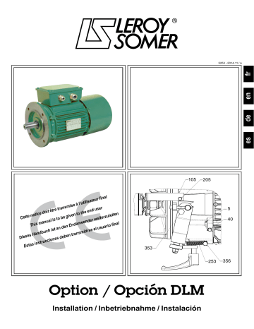 LEROY-SOMER FCR Brake motor Installation instructions | Manualzz