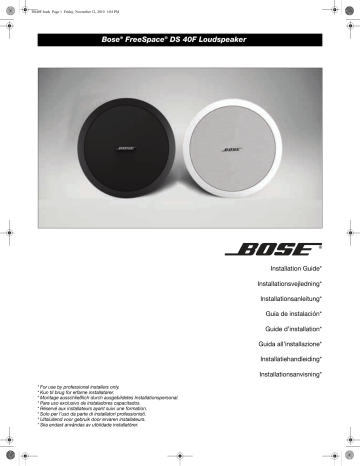 Bose Professional FreeSpace DS 40F Installation Guide | Manualzz