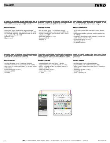Niko Home Control Nikobus Interface Instructions | Manualzz