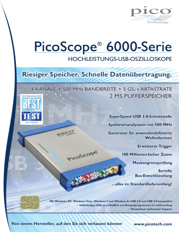 PICO PicoScope 6402D Datenblatt | Manualzz
