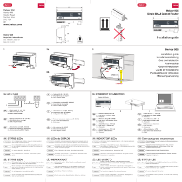 Helvar 905 DALI Subnet Router Installation Guide | Manualzz
