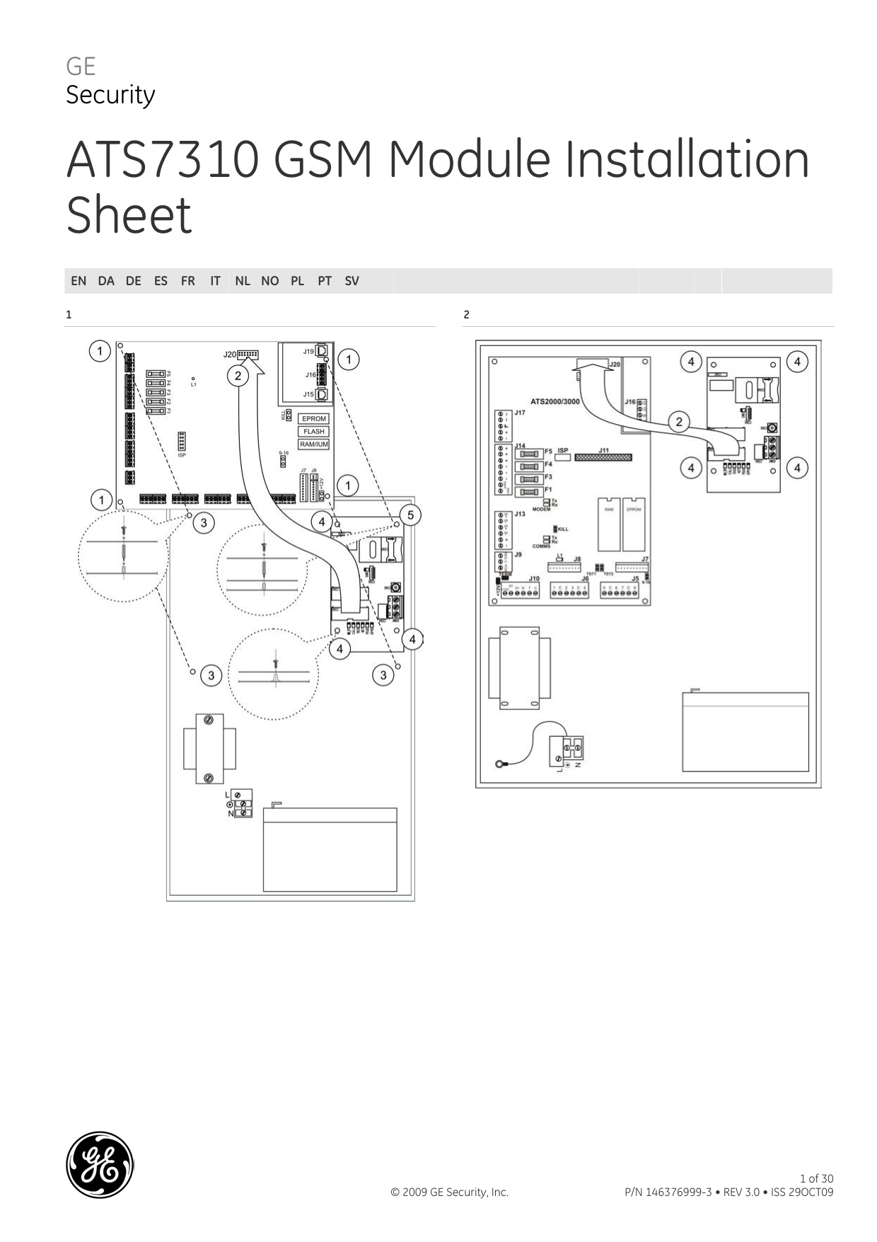 ATS7310 GSM Module Installation Sheet | Manualzz