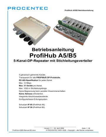 ProfiHub A5, ProfiHub B5 Betriebsanleitung | Manualzz