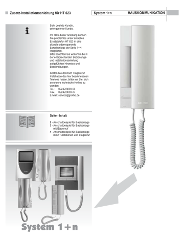 Grothe 1+N HT 623 Zusatz-Installationsanleitung | Manualzz