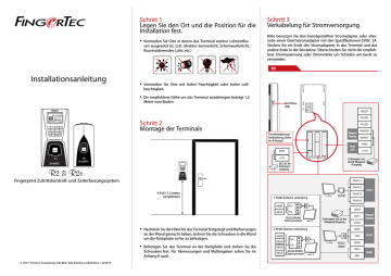 FingerTec R2 Installationsanleitung | Manualzz