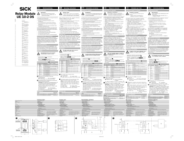 SICK Relay Module UE10-2OS Operating instructions | Manualzz