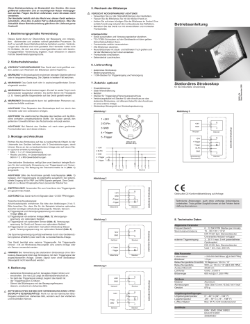 Stroboscope stationary Operating Instructions | Manualzz