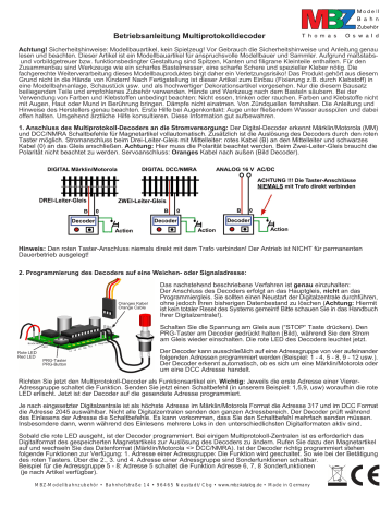 Multi-Protocol Decoder Operating Instructions | Manualzz
