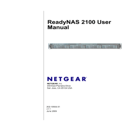 Netgear ReadyNAS 2100 - User manual, installation Guide
