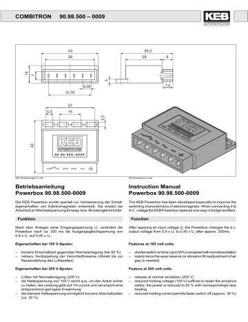 KEB Powerbox 90.98.500-0009 Instruction Manual | Manualzz