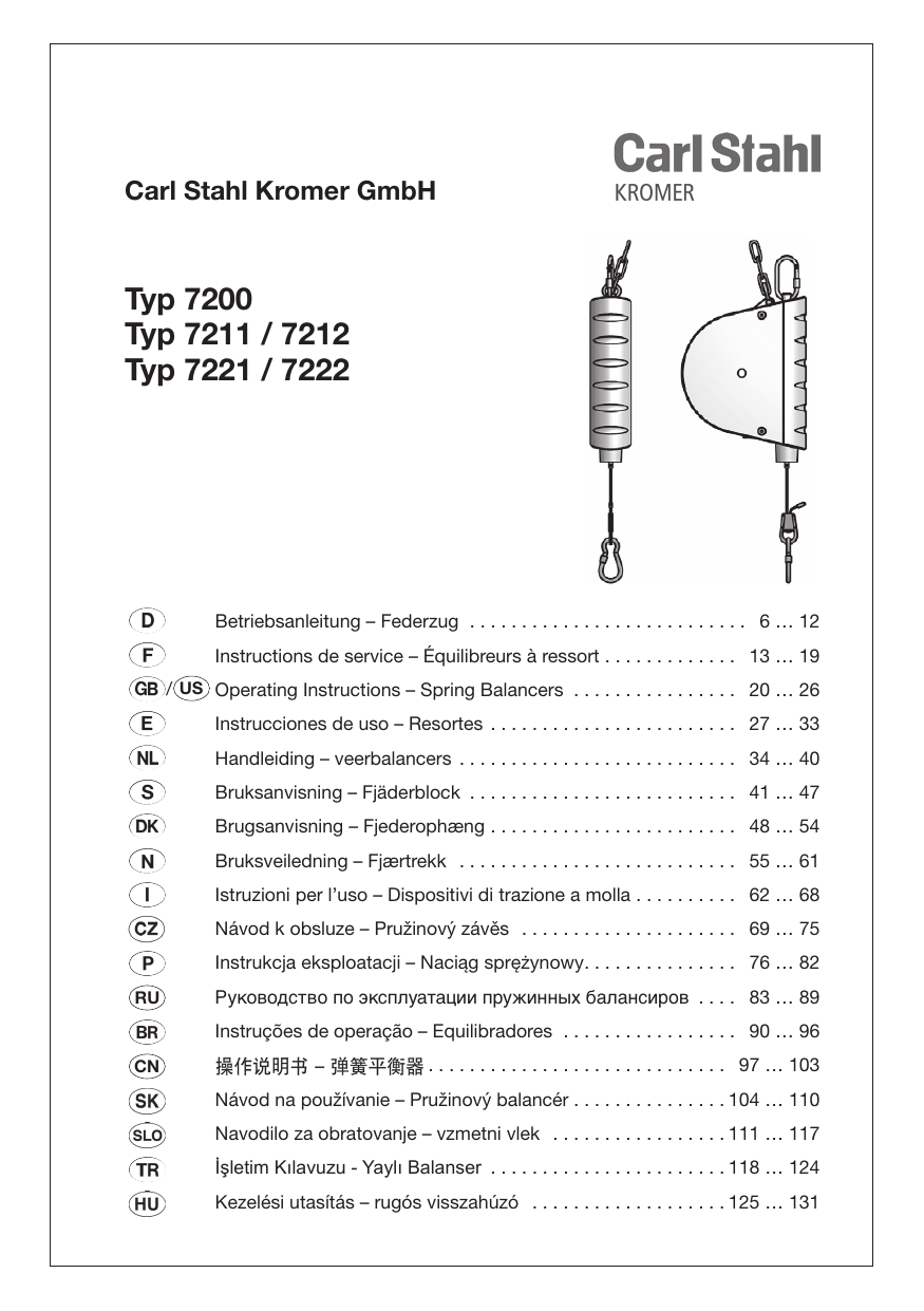 Typ 7200 Typ 7211 / 7212 Typ 7221 / 7222 | Manualzz