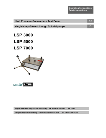 LR-Cal LSP 5000, LSP 7000, LSP 3000 Operating instructions | Manualzz
