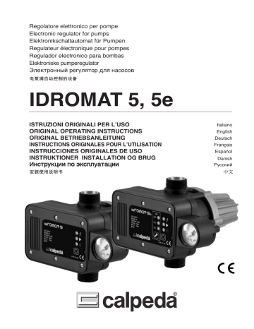 Calpeda IDROMAT 5e Original Operating Instructions | Manualzz