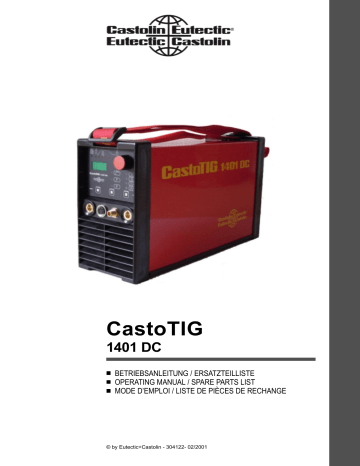 Castolin Eutectic CastoTIG 1401 DC Operating Manual | Manualzz