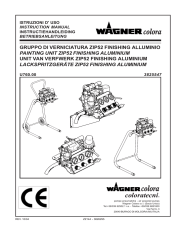 WAGNER ZIP52 Finishing Instruction manual | Manualzz