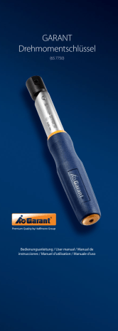 GARANT Torque Wrenches 65 7750 Operating Instructions | Manualzz