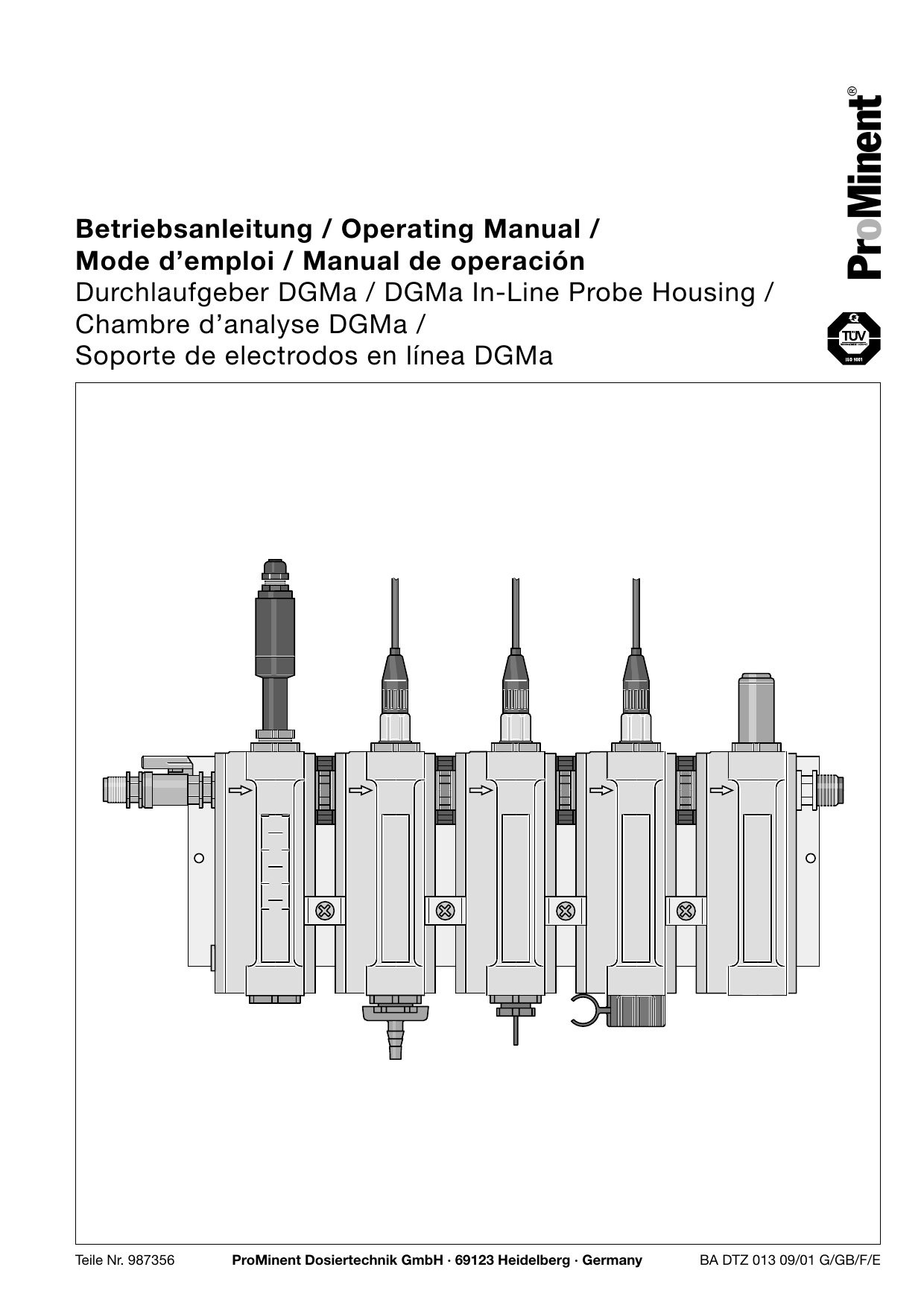 shop Prominent 987356 dgma in-line probe housing set ...