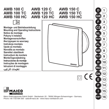 AWB 100 C AWB 120 C AWB 150 C AWB 100 TC AWB 120 TC AWB | Manualzz