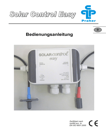 Solar Control Easy Bedienungsanleitung | Manualzz