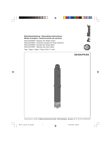 DULCOTEST® Chlorine sensor for free chlorine | Manualzz