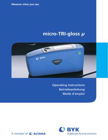 ByK micro-TRI-gloss ? Operating Instructions Manual | Manualzz