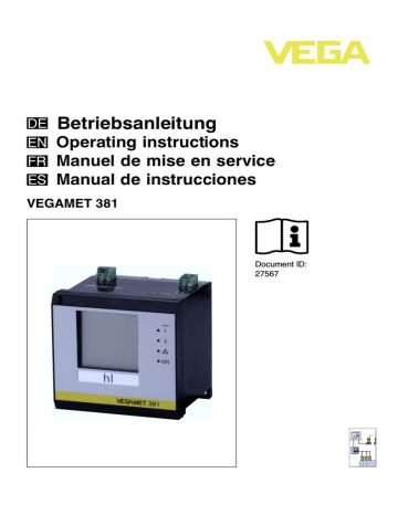 Vega VEGAMET 381 User's Manual | Manualzz