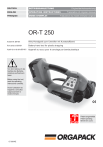 ORGAPACK OR-T 250 Operating Instructions | Manualzz