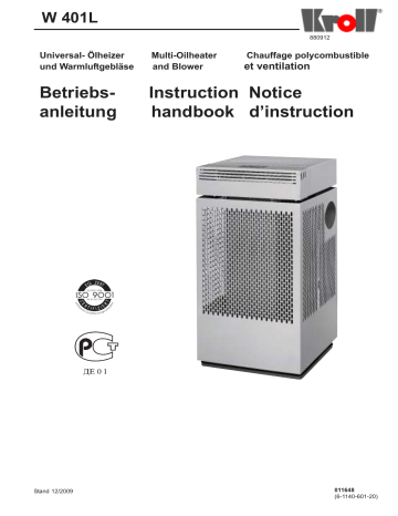 Kroll W 401L Operating Manual | Manualzz