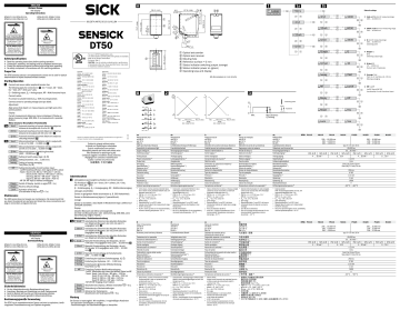 Sick DT50 User Manual | Manualzz
