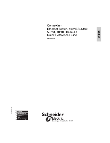 ConneXium 499NES25100 Ethernet Switch Quick Reference Guide | Manualzz