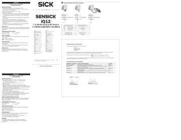 Sick SENSICK IQ12 Operating instructions | Manualzz