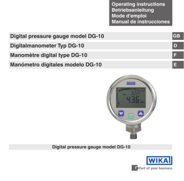 WIKA DG-10 Operating instructions | Manualzz